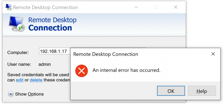 How to fix “An internal error has occurred” issue of Remote Desktop ...